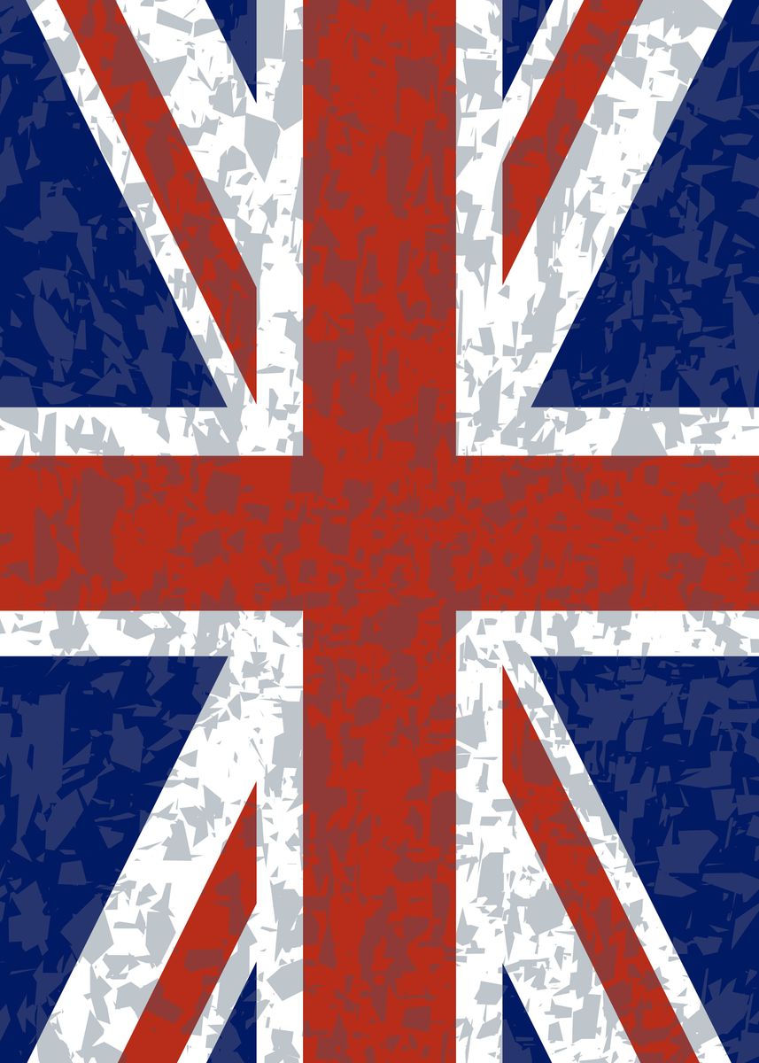 'Grunge Union Jack Flag' Poster by HomeStead Digital | Displate