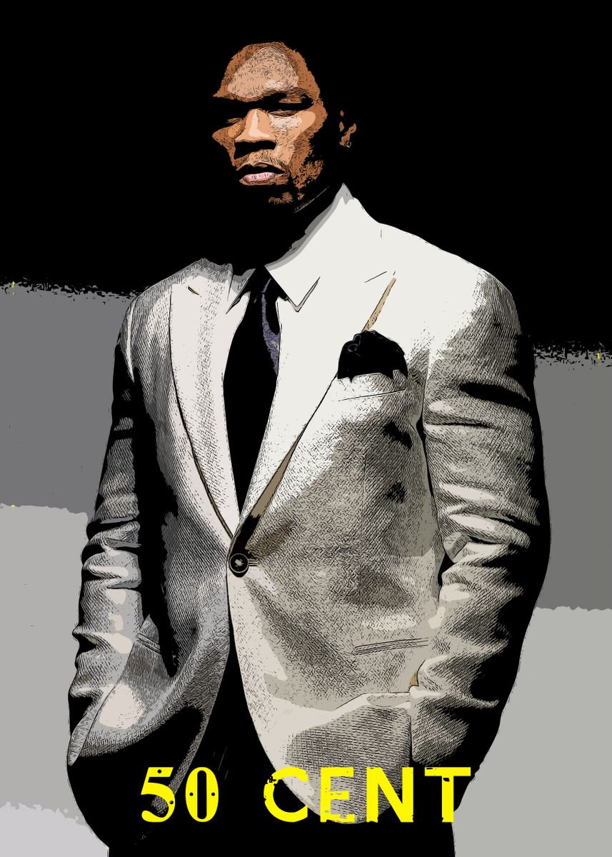'50 Cent' Poster, picture, metal print, paint by Anxhela Sufa | Displate