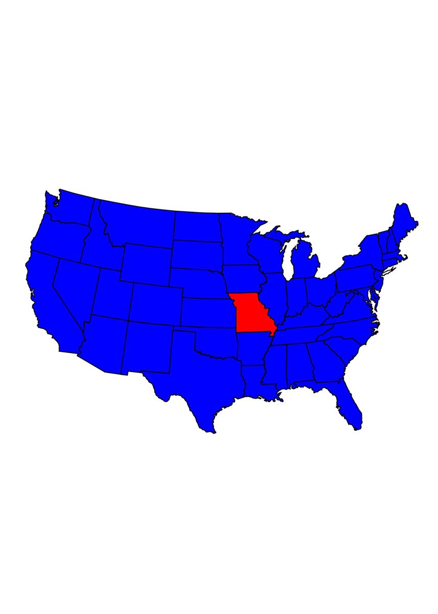'State of Missouri Position' Poster, picture, metal print, paint by ...