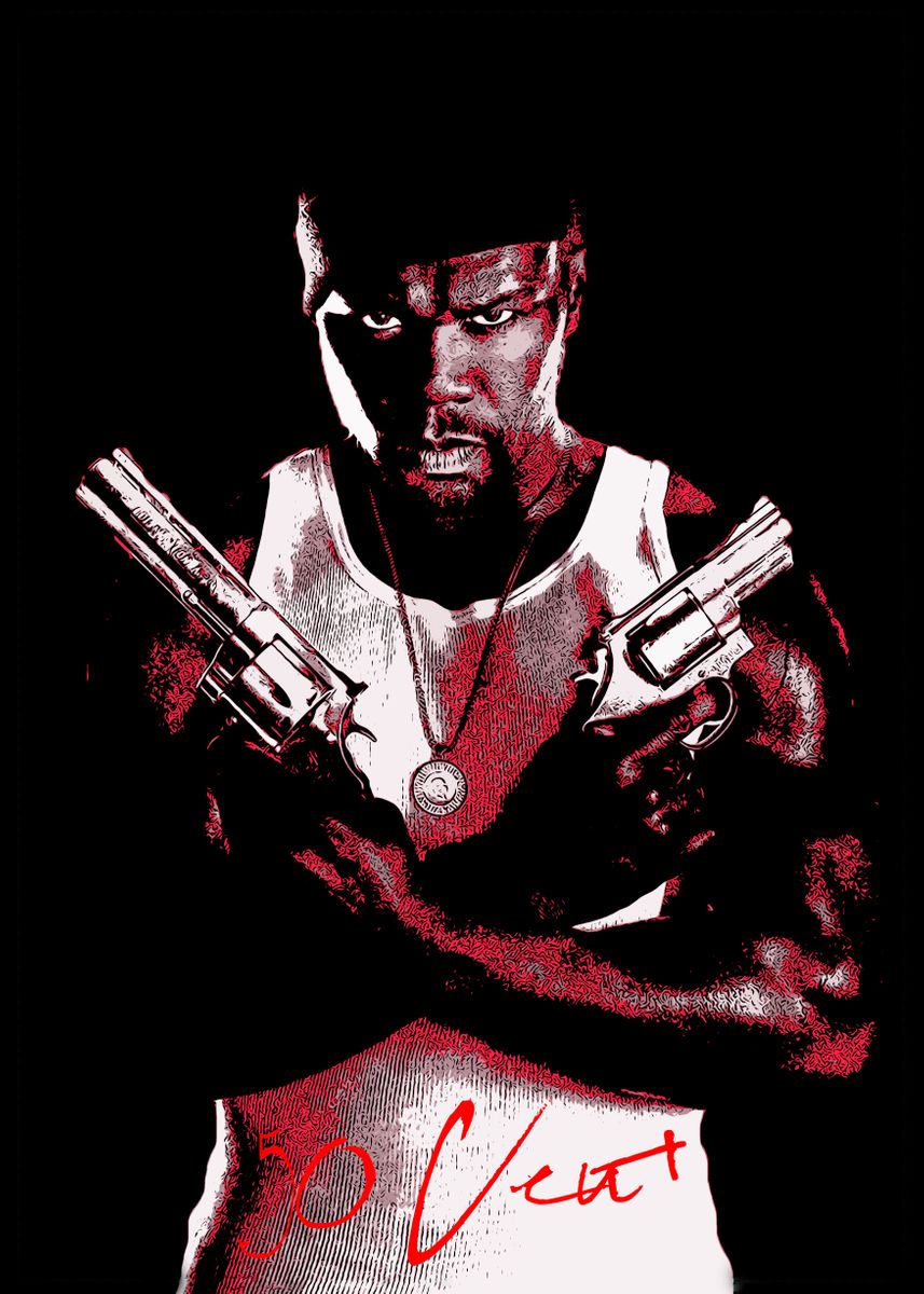 '50 Cent' Poster, picture, metal print, paint by Anxhela Sufa | Displate