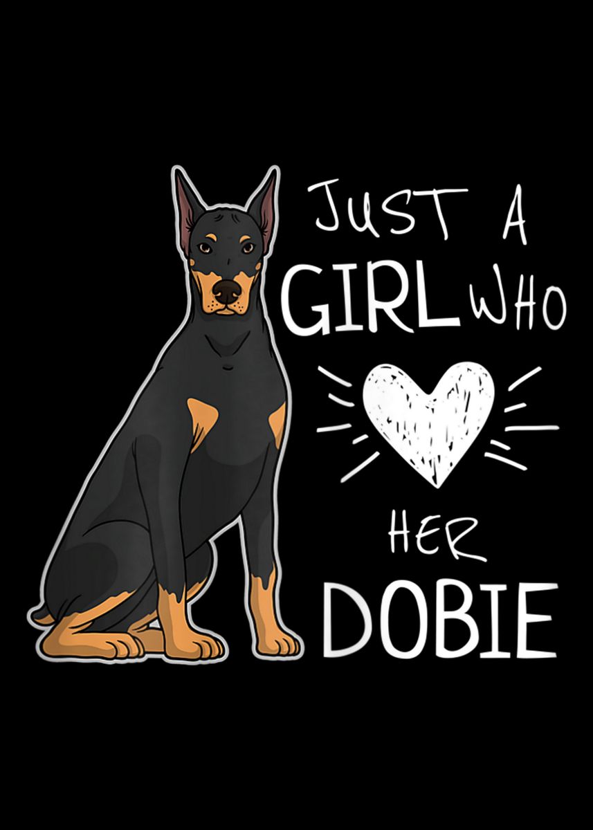 'Doberman Dog' Poster, picture, metal print, paint by Mazd | Displate