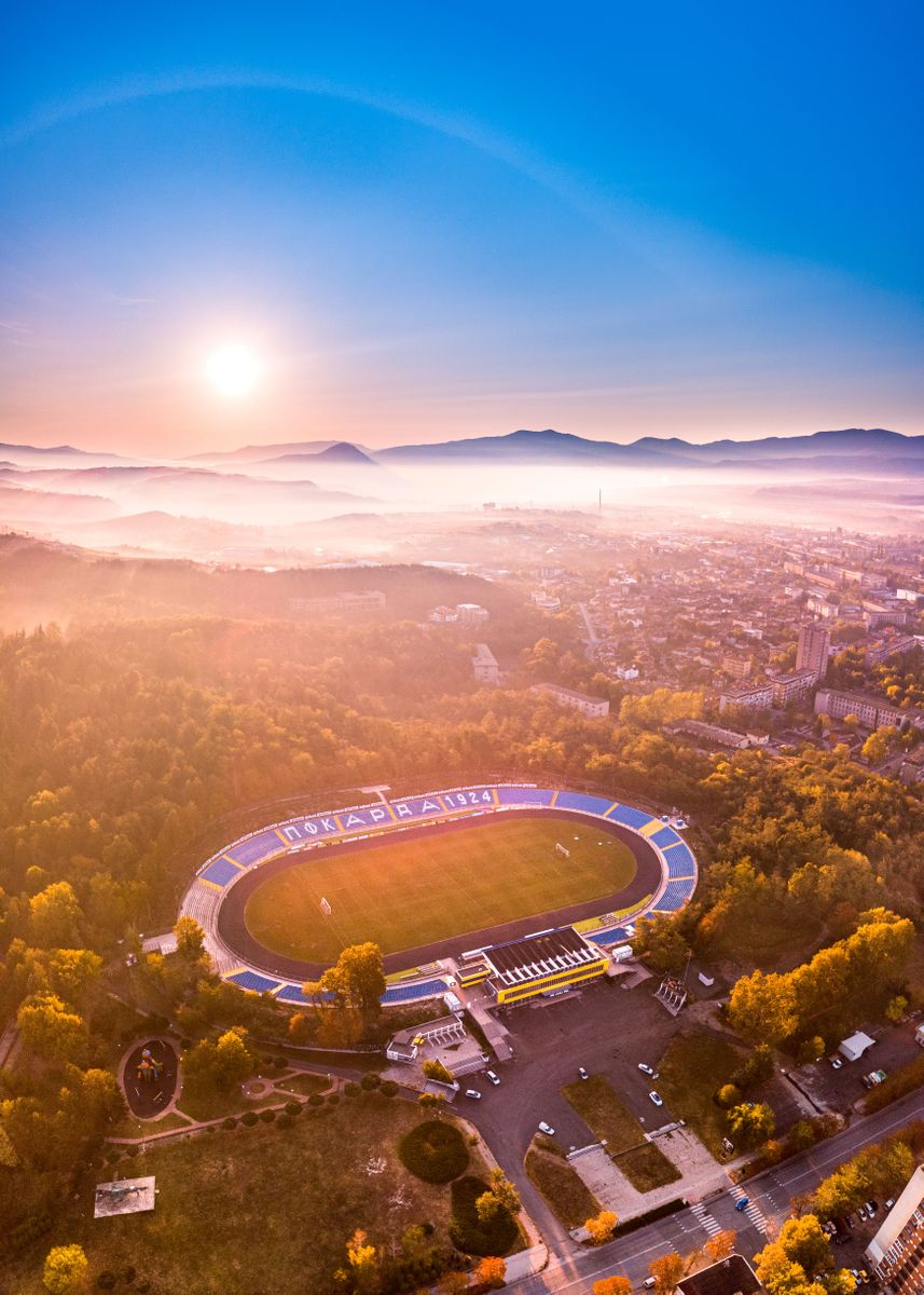 'Sunrise over arena Arda' Poster, picture, metal print, paint by Kalin ...