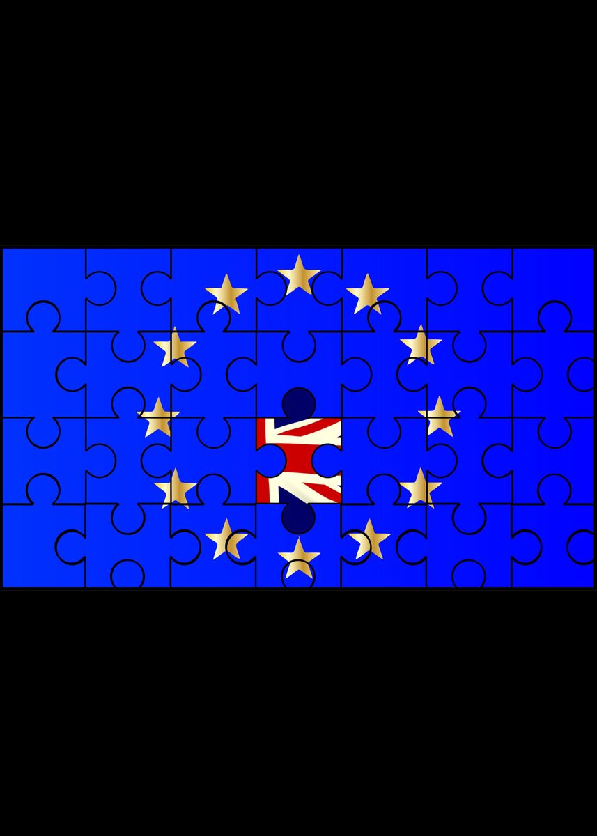 'European Union Flag Jigsaw' Poster, picture, metal print, paint by ...
