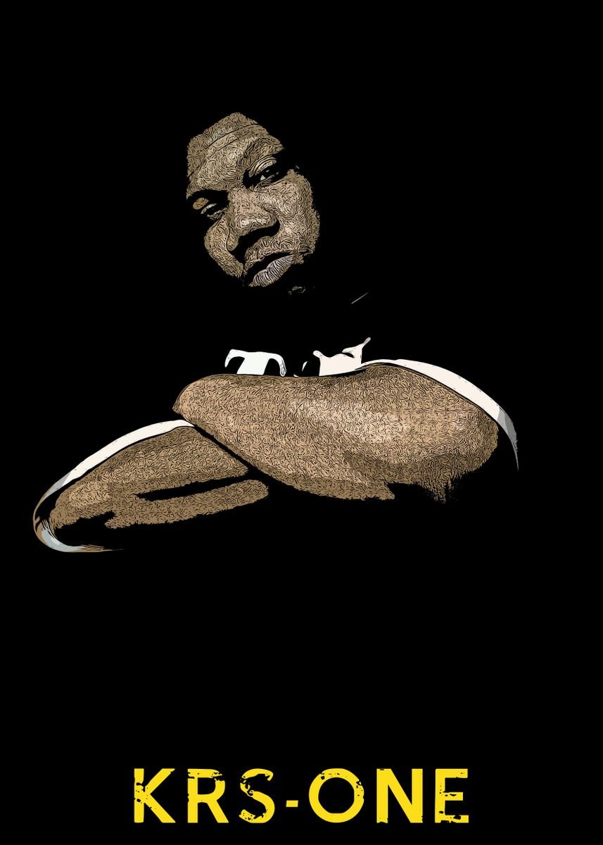 'KRS One' Poster, picture, metal print, paint by Anxhela Sufa | Displate