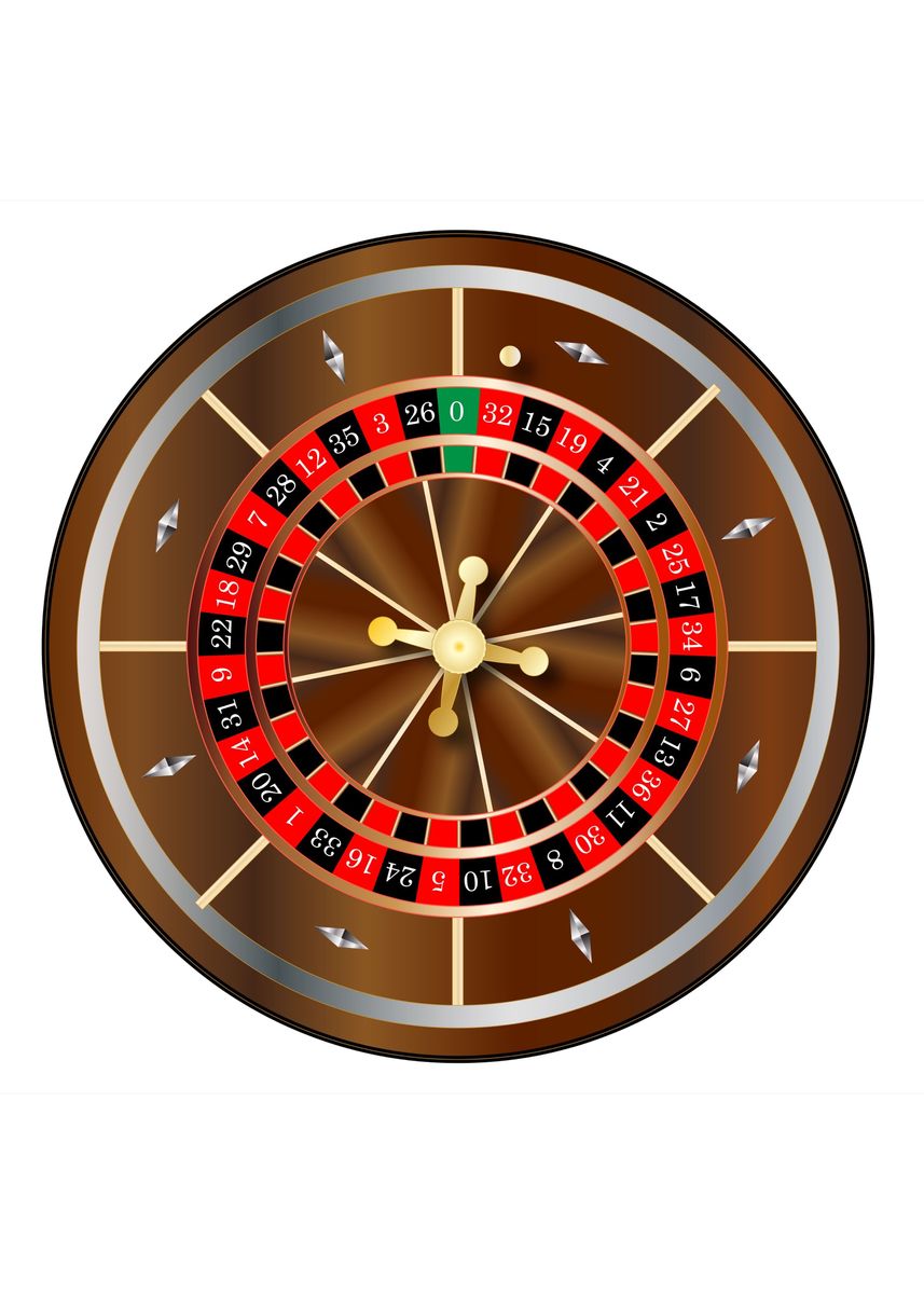 'Roulette Wheel With Ball' Poster by HomeStead Digital | Displate