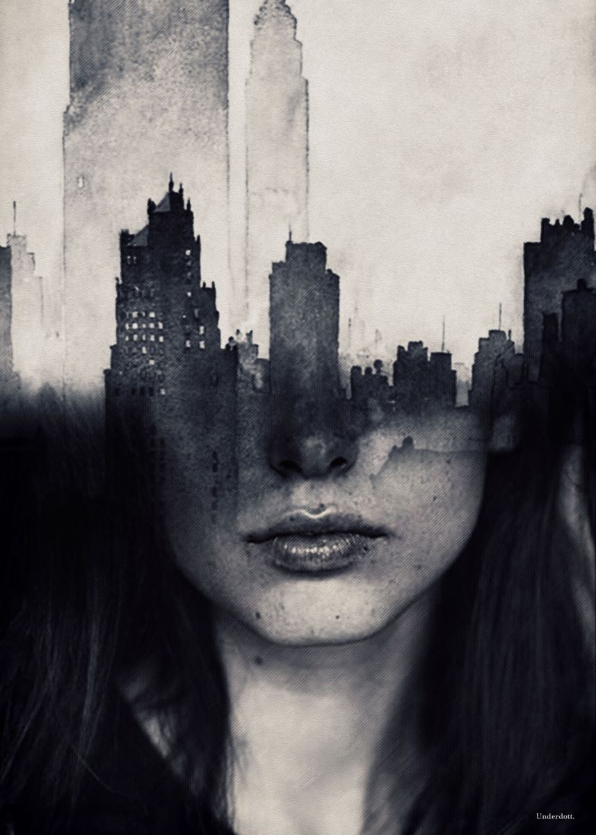 'Mind game' Poster, picture, metal print, paint by Underdott | Displate