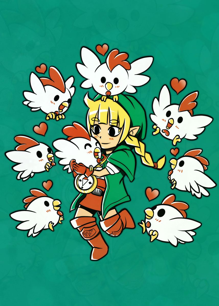 'Linkle The Cucco Queen' Poster, picture, metal print, paint by Sarah ...