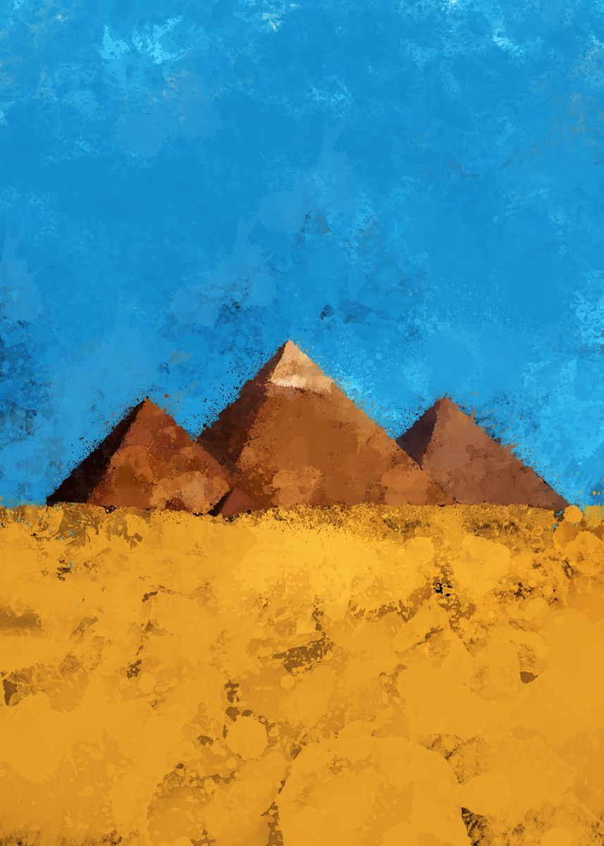 'The Great Pyramids' Poster, picture, metal print, paint by Green Pete ...