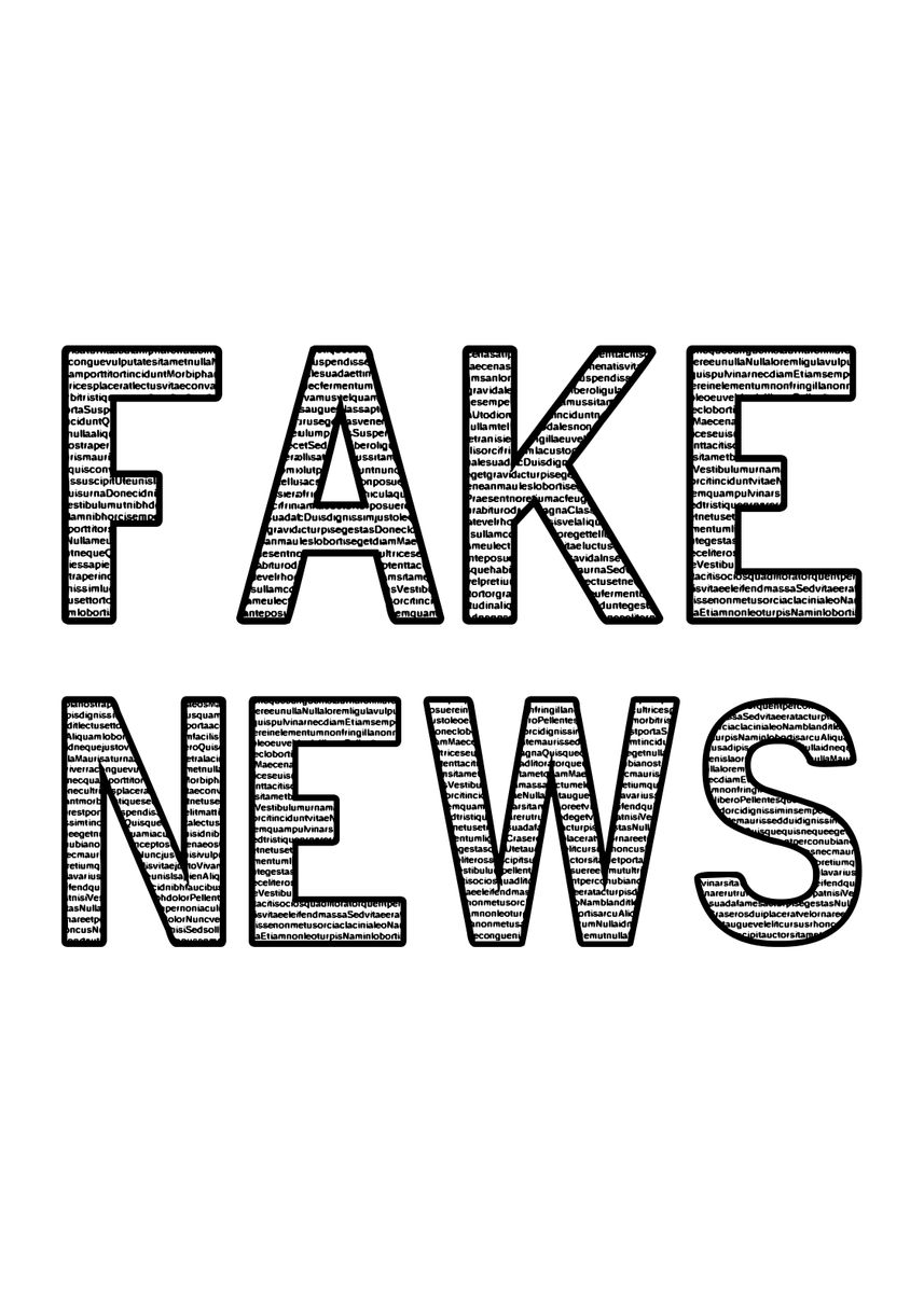 'Fake News On White' Poster, picture, metal print, paint by Art ...