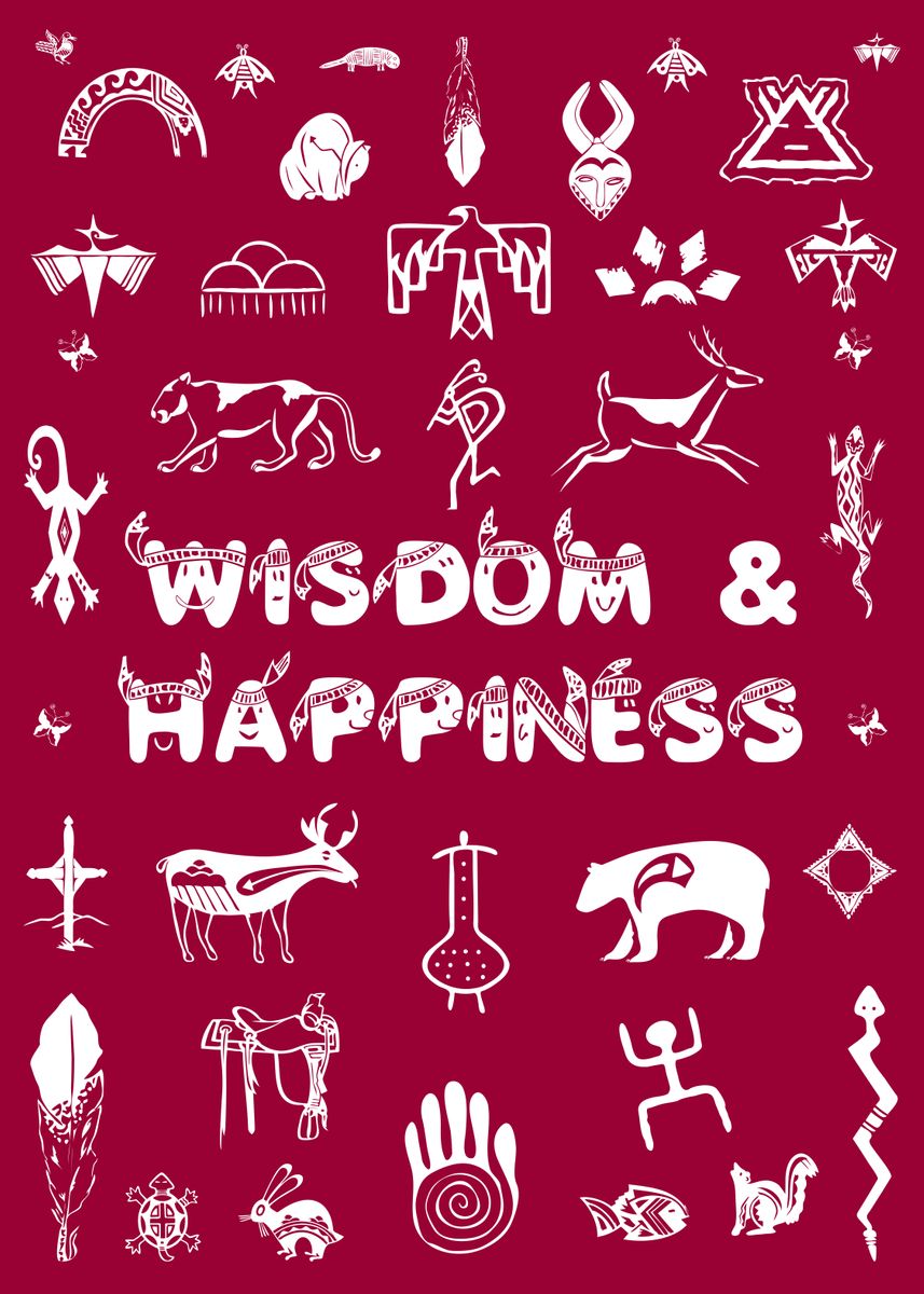 'Wisdom And Happiness' Poster, picture, metal print, paint by Art ...