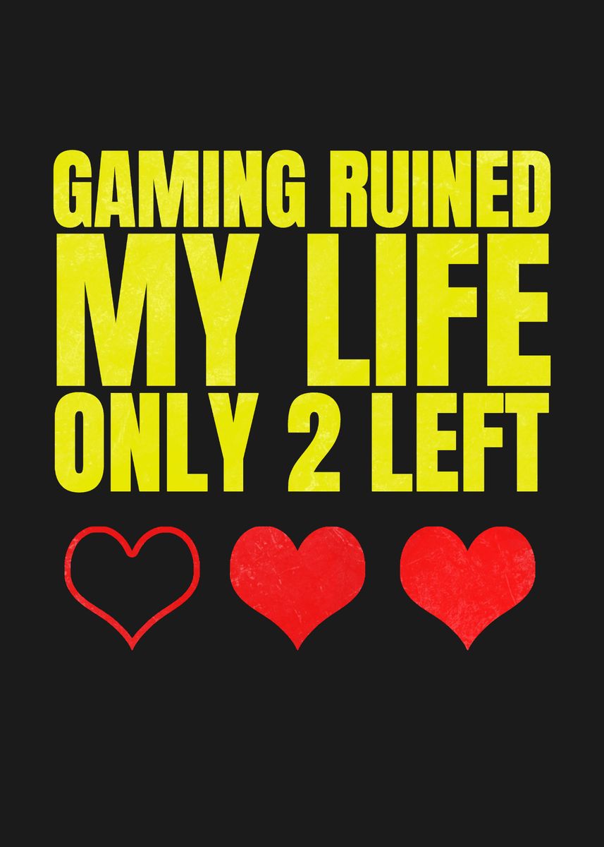 'GAMER FUNNY GIFT' Poster, picture, metal print, paint by PosterWorld ...