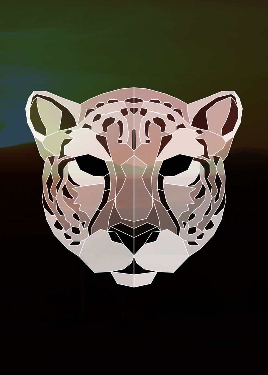 'Geometric Cheetah' Poster, picture, metal print, paint by Jay Diloy ...