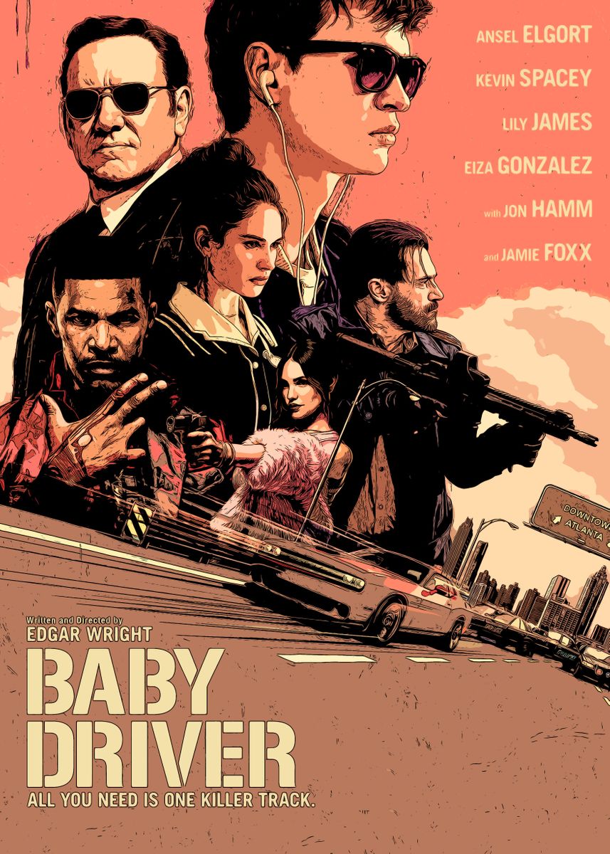 'Baby Driver' Poster, picture, metal print, paint by Anxhela Sufa ...