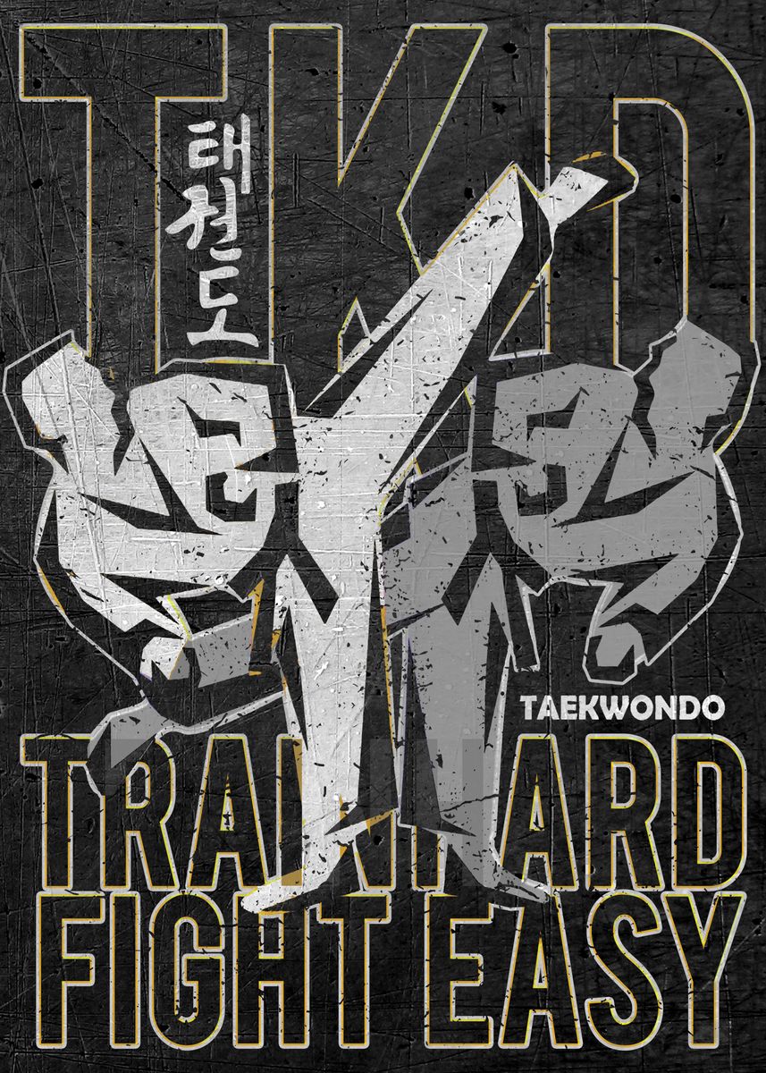 'Taekwondo TKD' Poster, picture, metal print, paint by М Dam | Displate