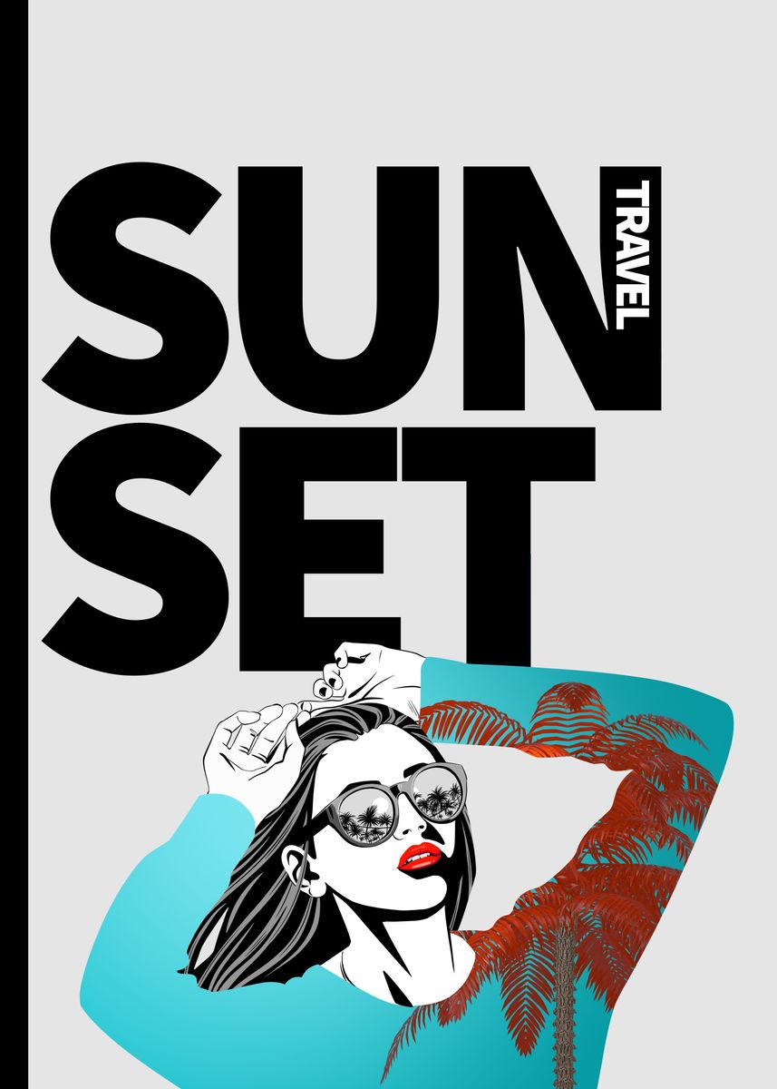 'Travel theme poster' Poster, picture, metal print, paint by Andrew ...