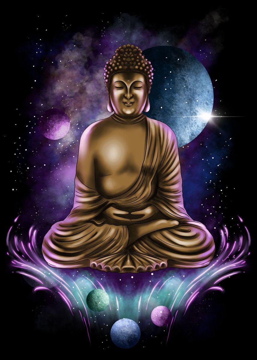 'the cosmic buddha' Poster by Aka Krisnawan | Displate