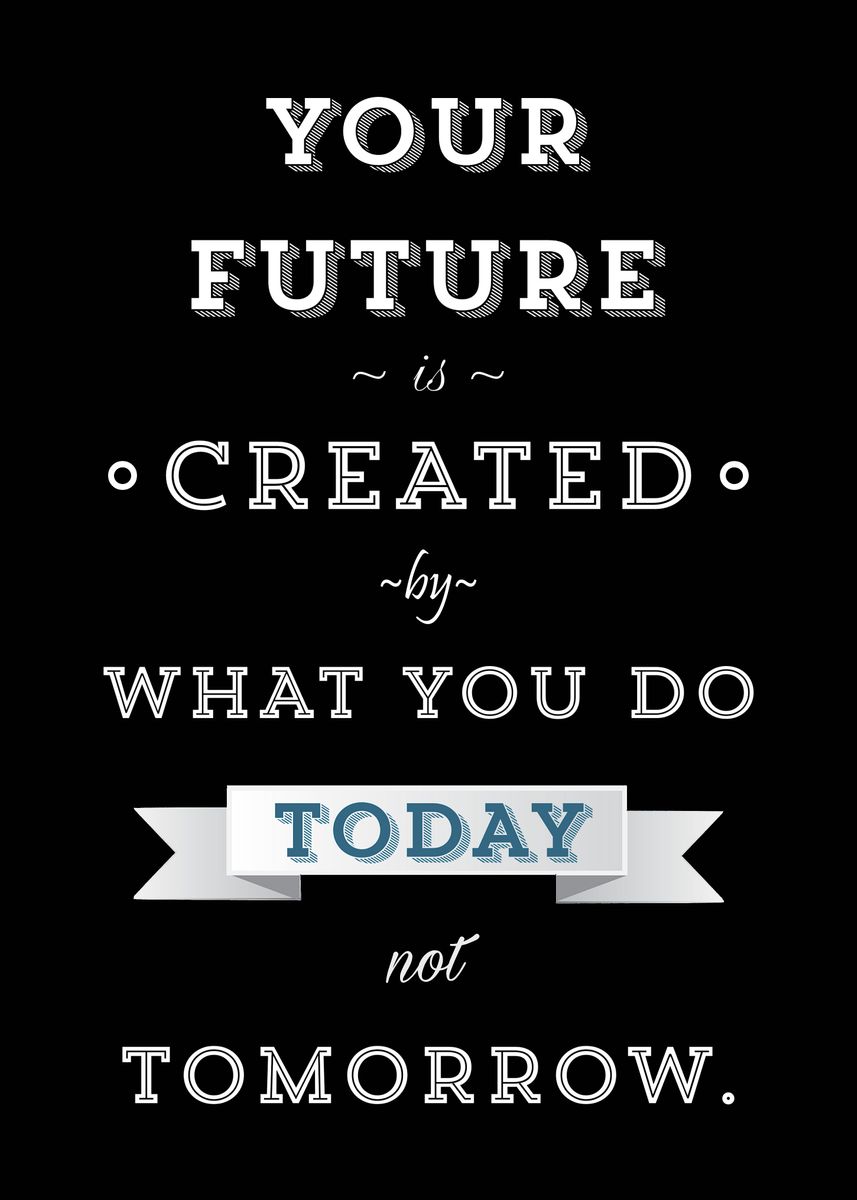 'Your Future' Poster, picture, metal print, paint by crbn design | Displate