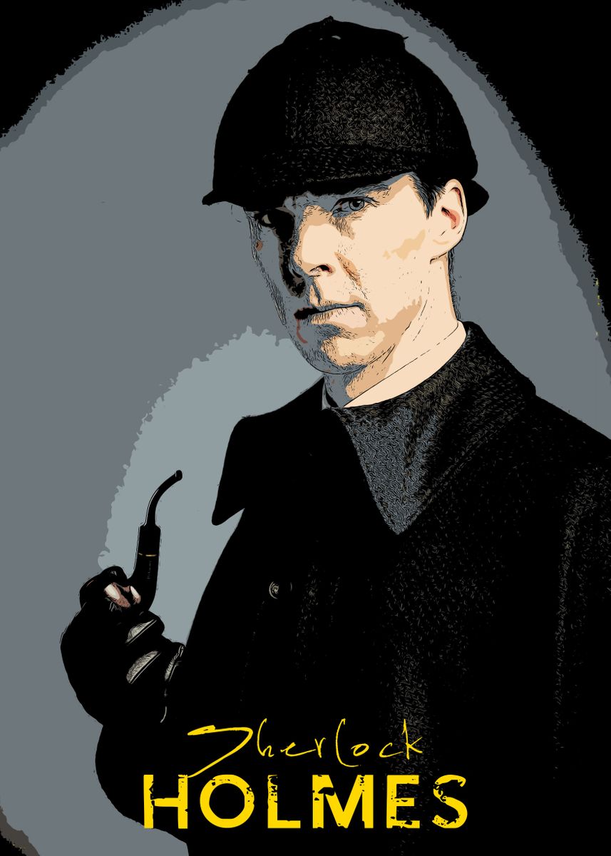 'Sherlock' Poster, picture, metal print, paint by Anxhela Sufa | Displate
