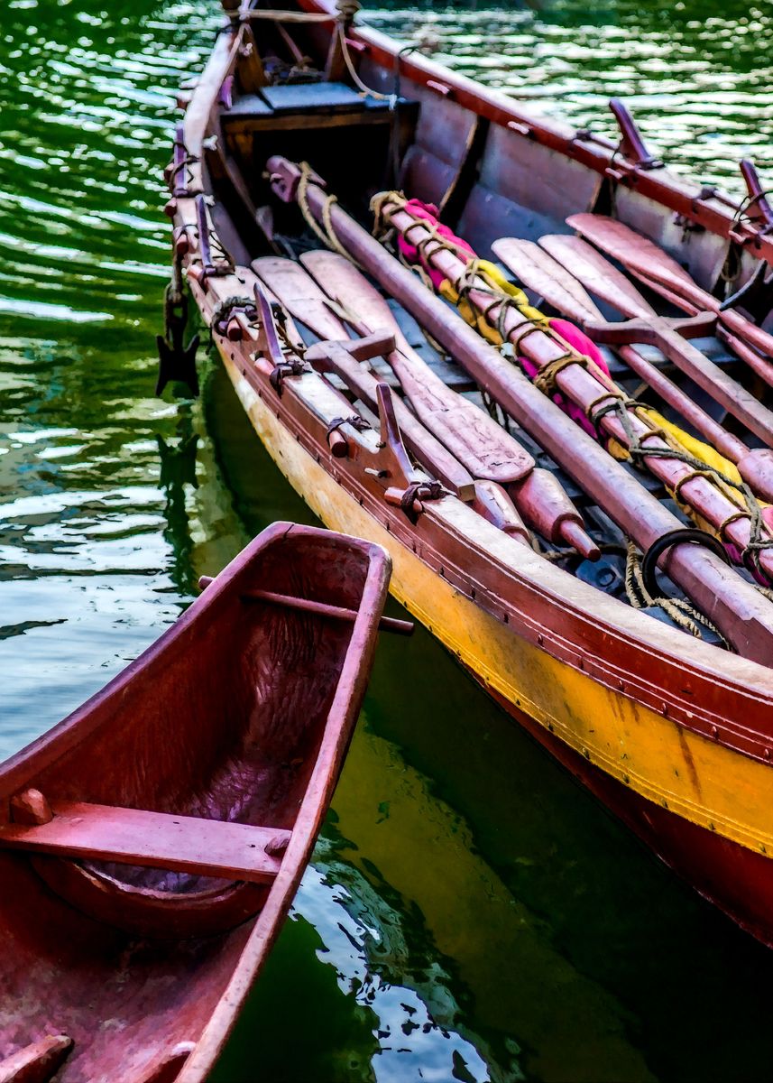 'Two Ancient Boats' Poster by Art Ofphotos | Displate