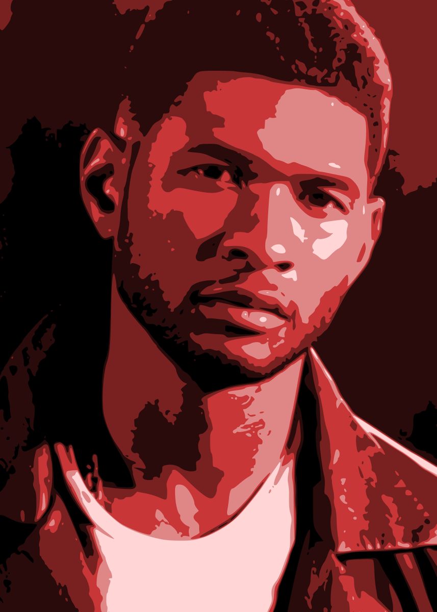 'Usher ' Poster, picture, metal print, paint by Josh B | Displate
