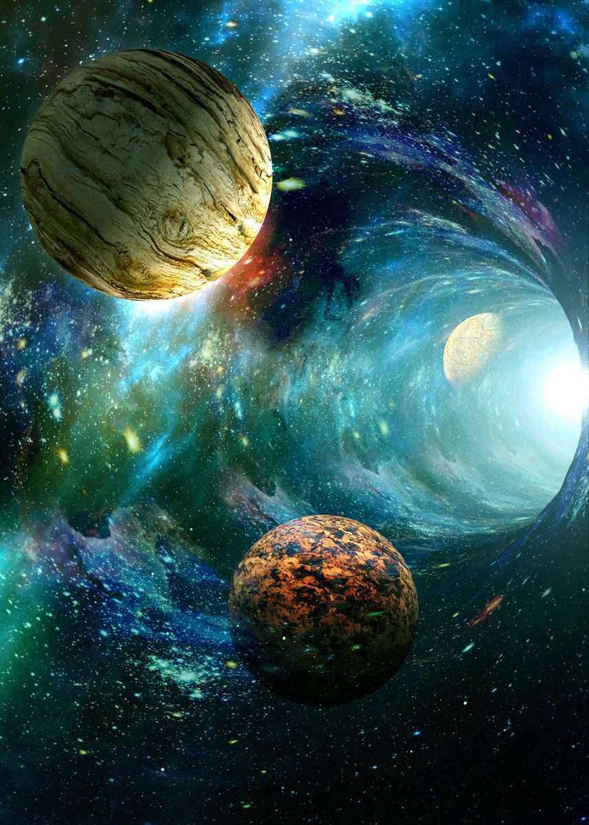'Wormhole' Poster, picture, metal print, paint by 23STEPS | Displate