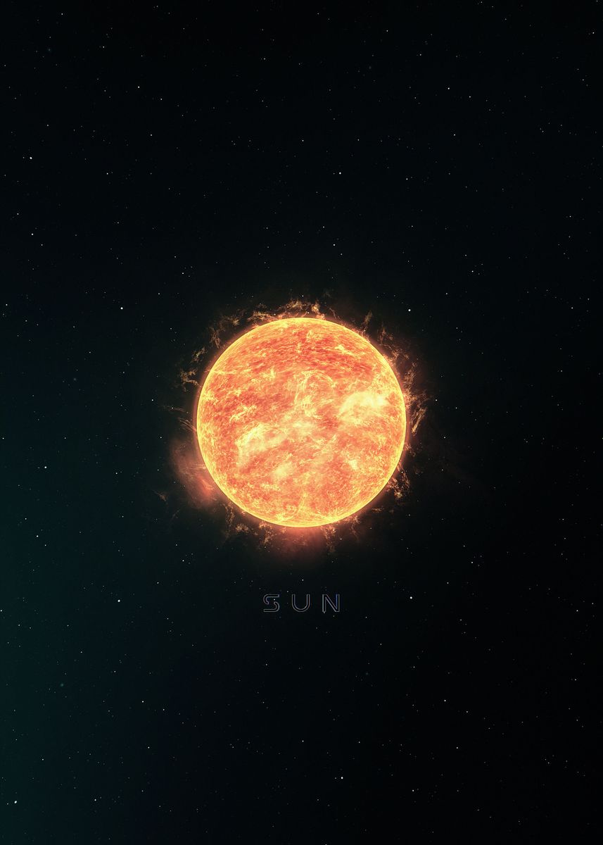 'SUN' Poster, picture, metal print, paint by CK VD | Displate