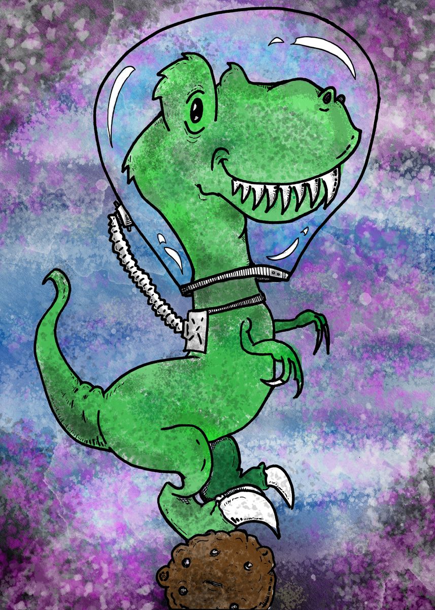 'Space Rex' Poster by Josh Fearing | Displate