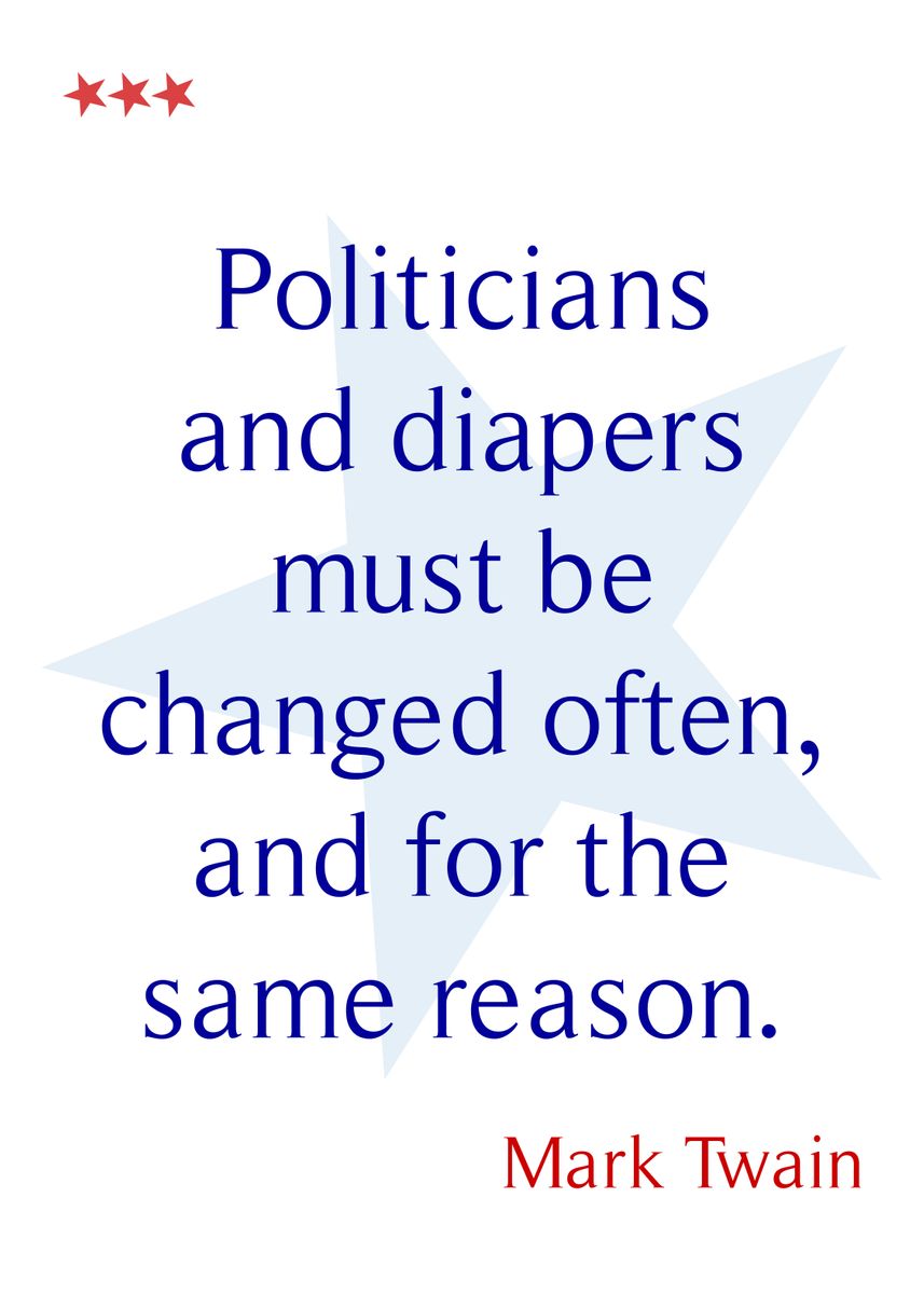'Mark Twain Politicians' Poster, picture, metal print, paint by Art ...