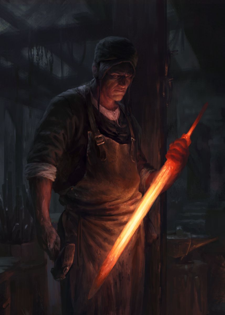 'Blacksmith' Poster, picture, metal print, paint by Tomas Duchek | Displate