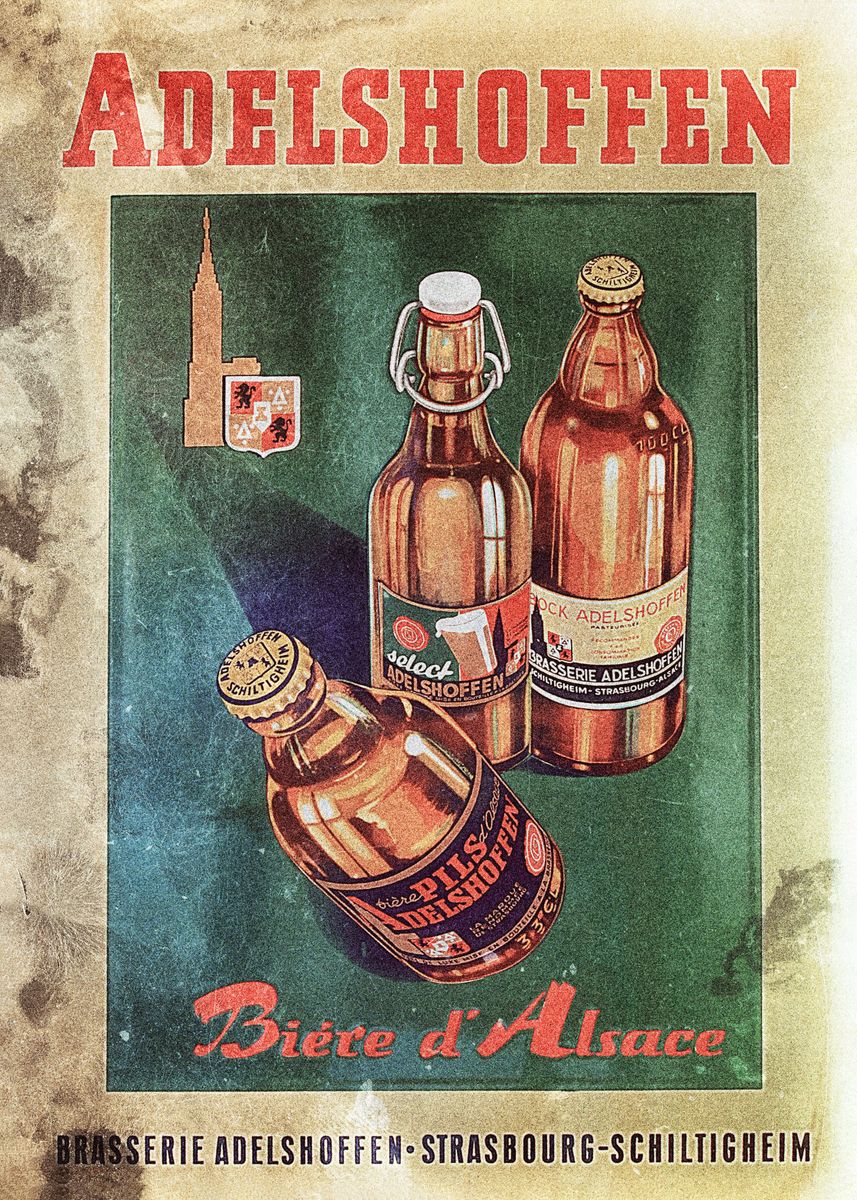 'Retro Vintage beer poster' Poster, picture, metal print, paint by ...