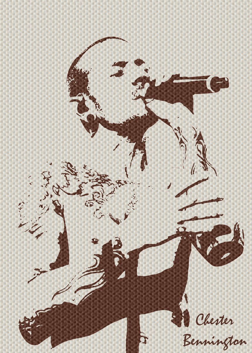 'chester bennington' Poster, picture, metal print, paint by Ridwanart ...