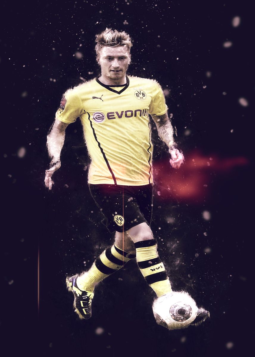 'Marco Reus' Poster, picture, metal print, paint by MarjorieC Newlin ...