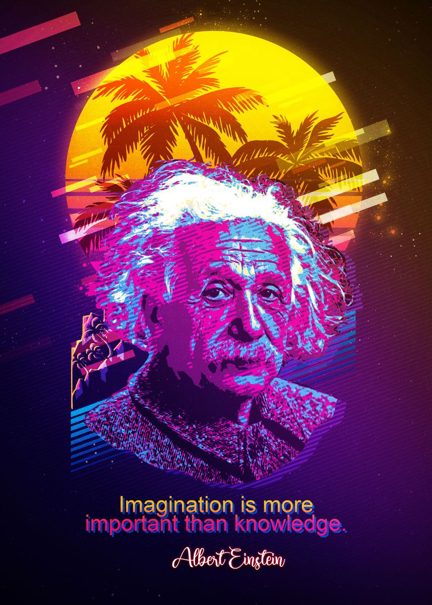 'Albert Einstein' Poster, picture, metal print, paint by The Poster ...