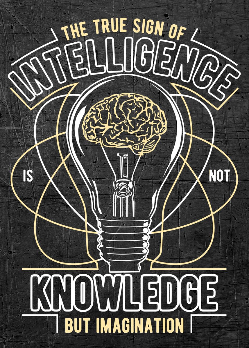 'Intelligence and Knowledge' Poster, picture, metal print, paint by М ...
