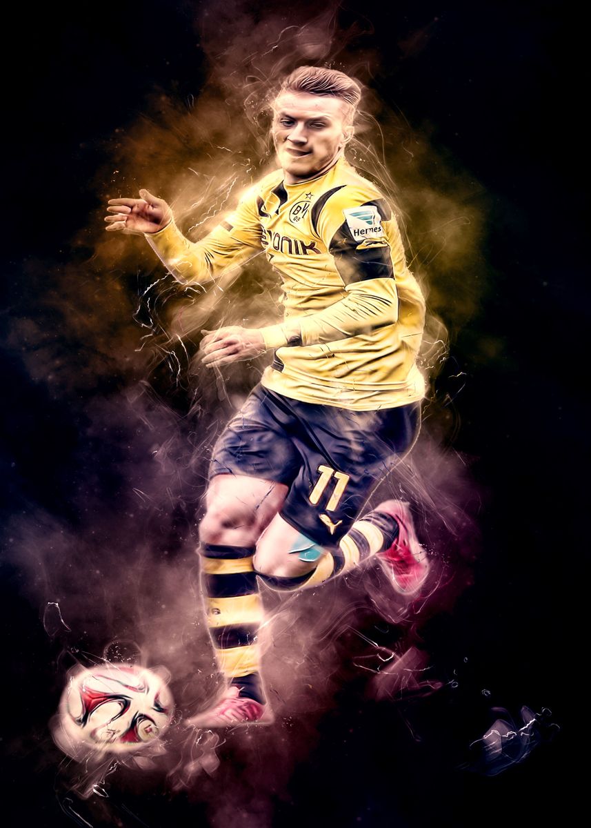 'Marco Reus' Poster, picture, metal print, paint by MarjorieC Newlin ...