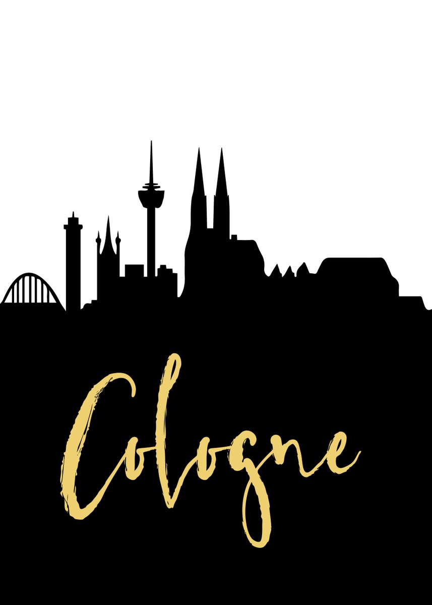 'Cologne Skyline Germany' Poster, picture, metal print, paint by ...
