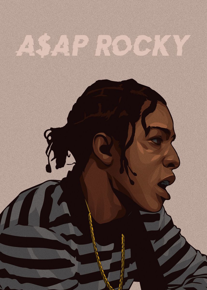 'ASAP ROCKY' Poster, picture, metal print, paint by Renz Hendrix | Displate
