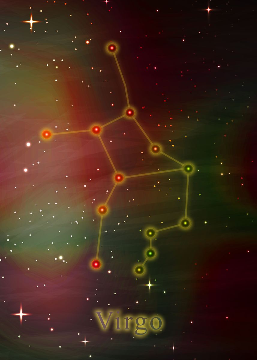 'Virgo' Poster, picture, metal print, paint by Emily Pigou Art | Displate