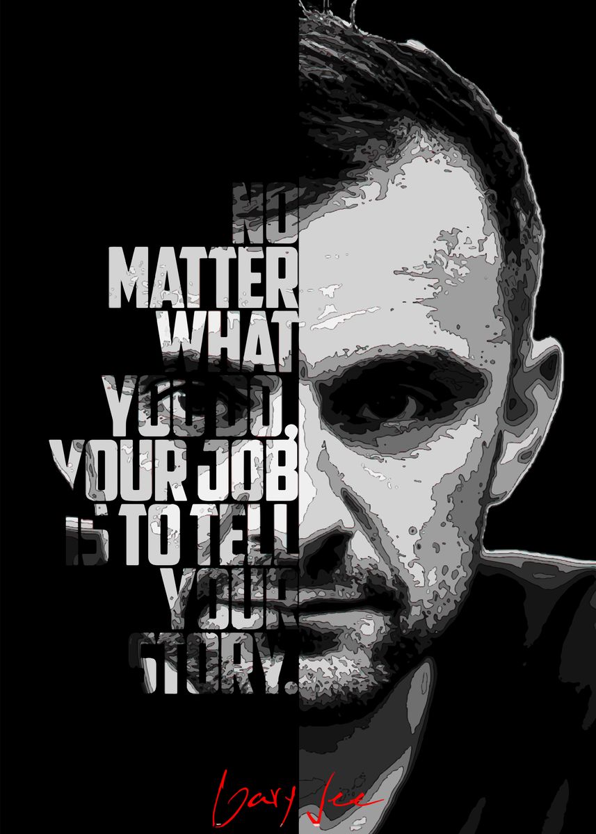 'Gary Vee' Poster, picture, metal print, paint by BnWDesigner | Displate