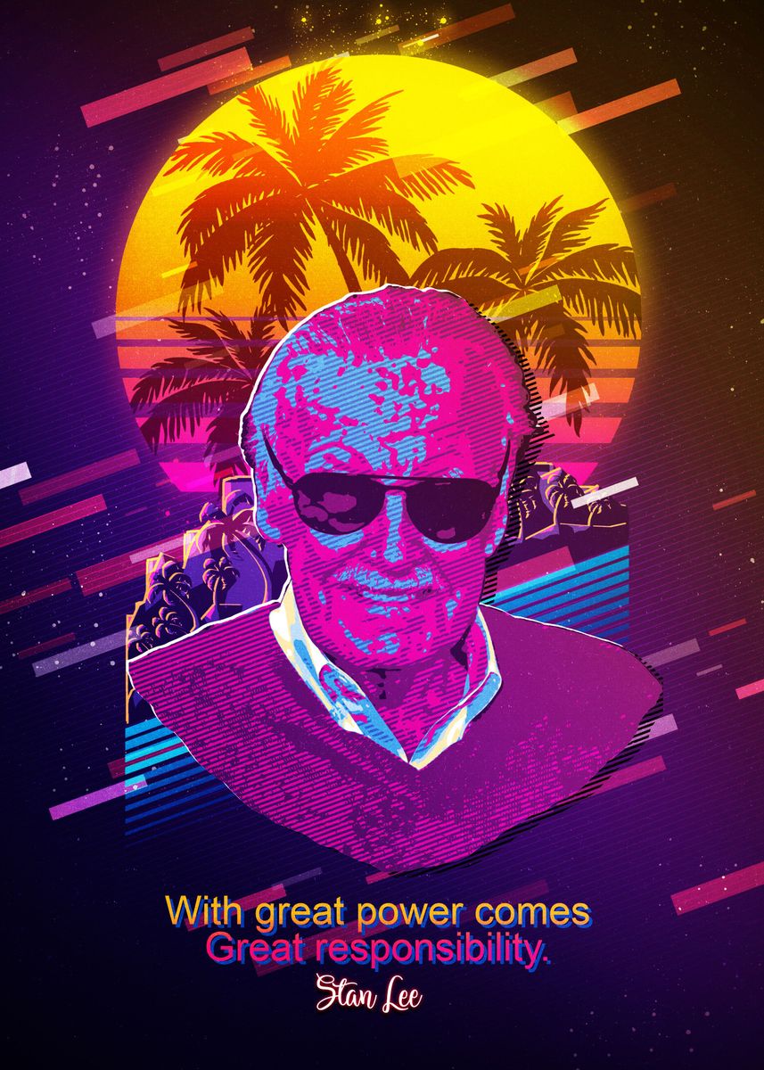 'Stan Lee' Poster, picture, metal print, paint by The Poster | Displate