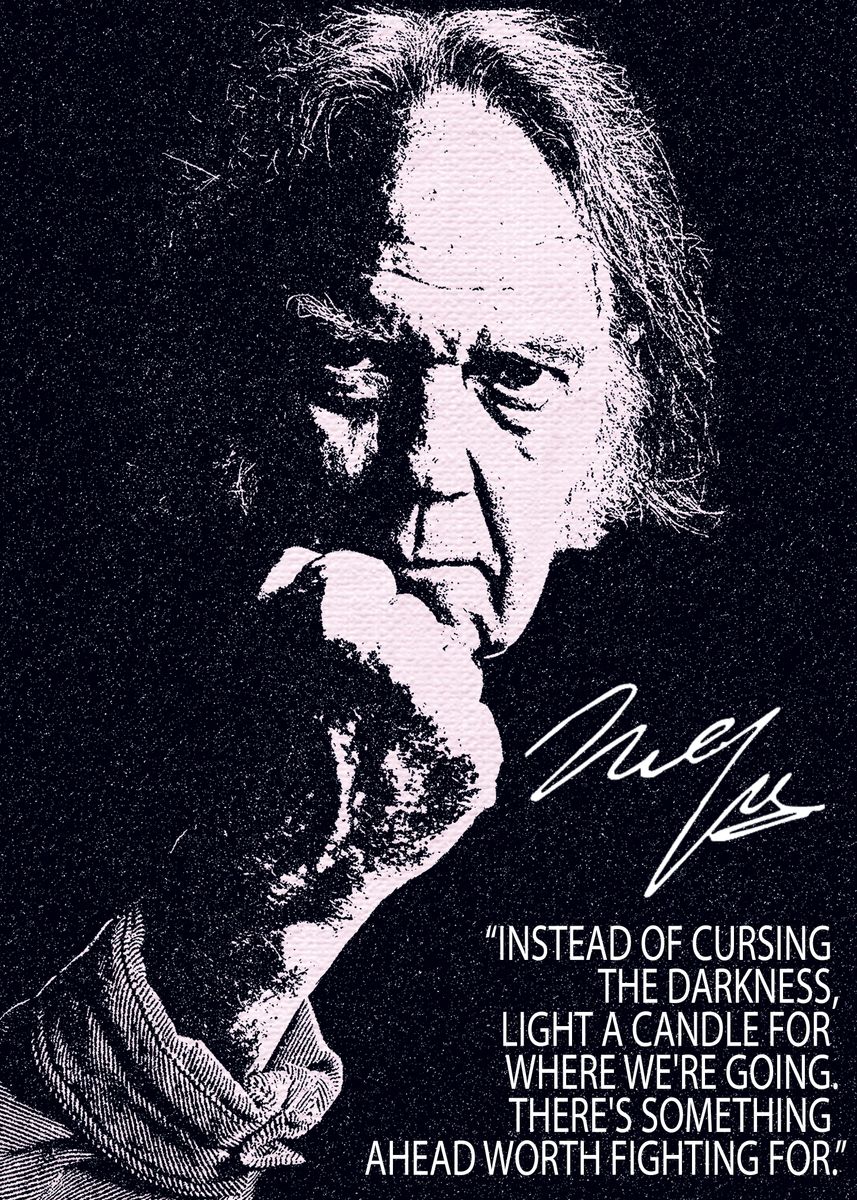 'NEIL YOUNG' Poster, picture, metal print, paint by TI KI | Displate