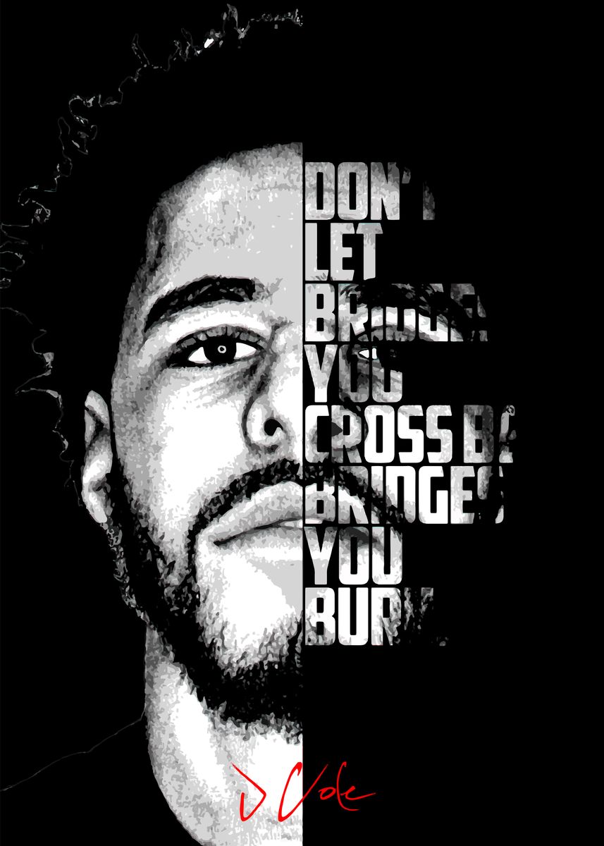 'J Cole' Poster by BnWDesigner | Displate