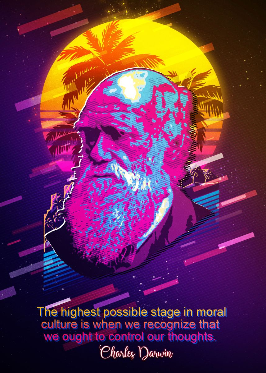 'Charles Darwin' Poster, picture, metal print, paint by The Poster ...