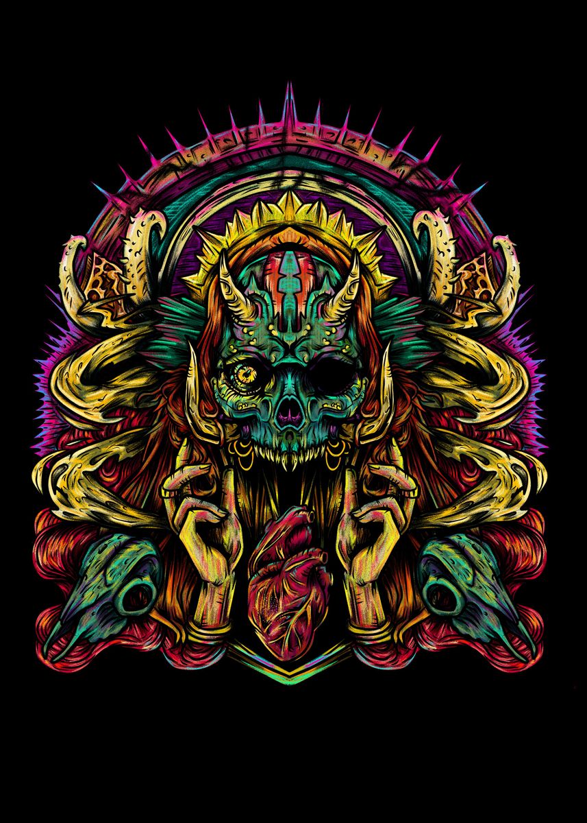 'SKULL DANCE' Poster by LESTER CAMACHO | Displate