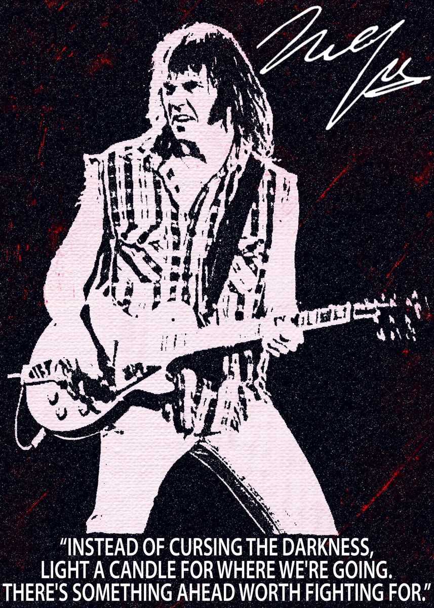 'NEIL YOUNG' Poster, picture, metal print, paint by TI KI | Displate