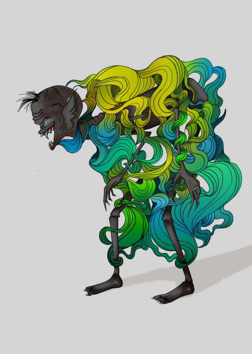 'Begu Ganjang' Poster, picture, metal print, paint by leomarisco | Displate