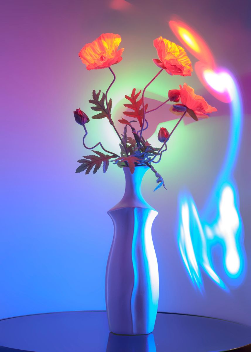 'Flowers of Light ' Poster by Calin Moldovan | Displate