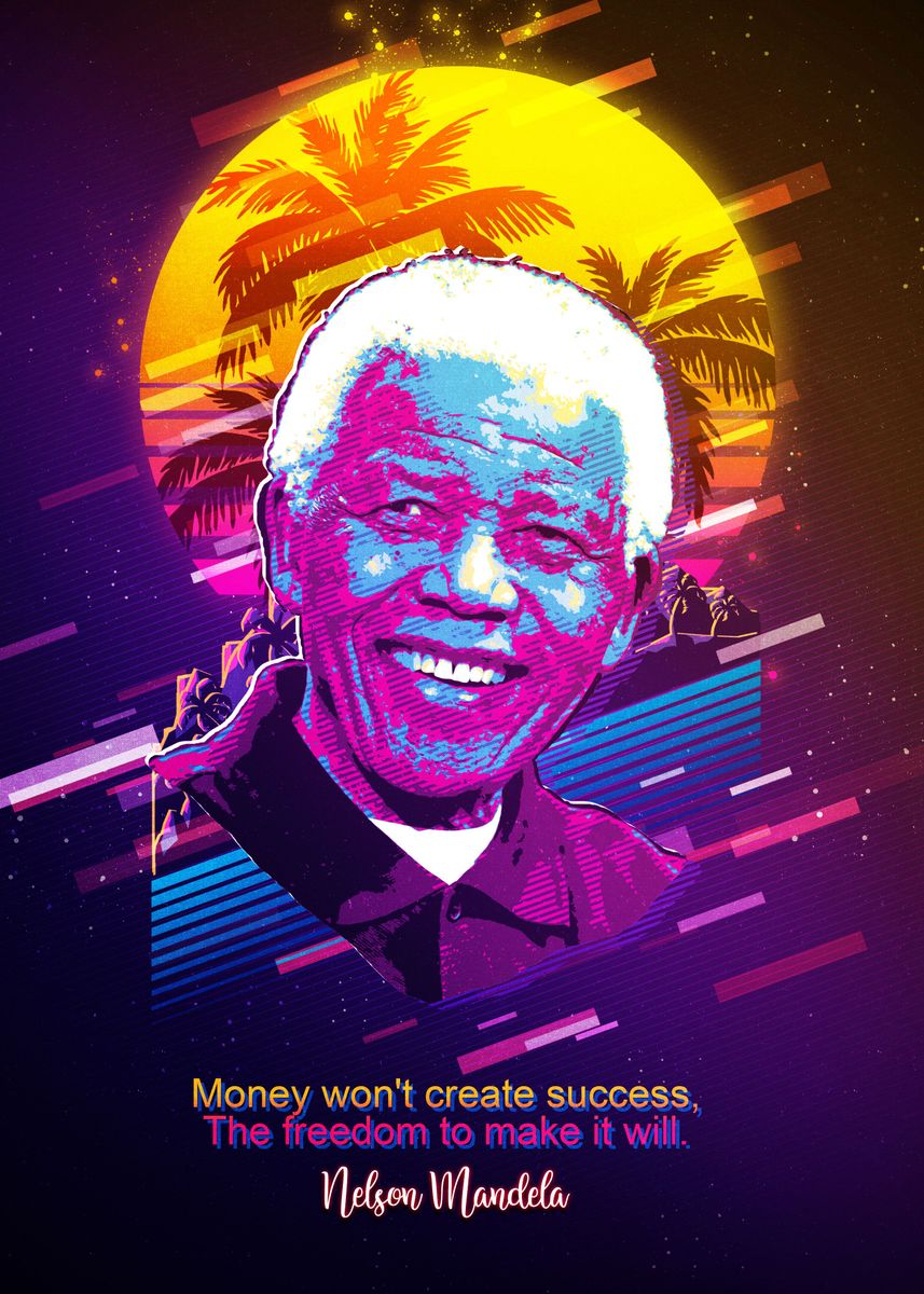 'Nelson Mandela' Poster, picture, metal print, paint by The Poster ...