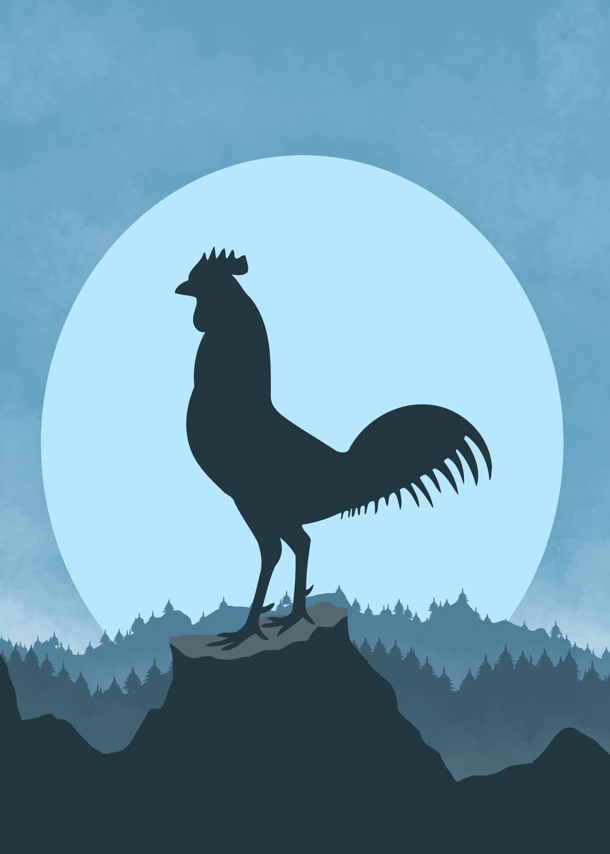 'Rooster' Poster by Alexander Morales | Displate