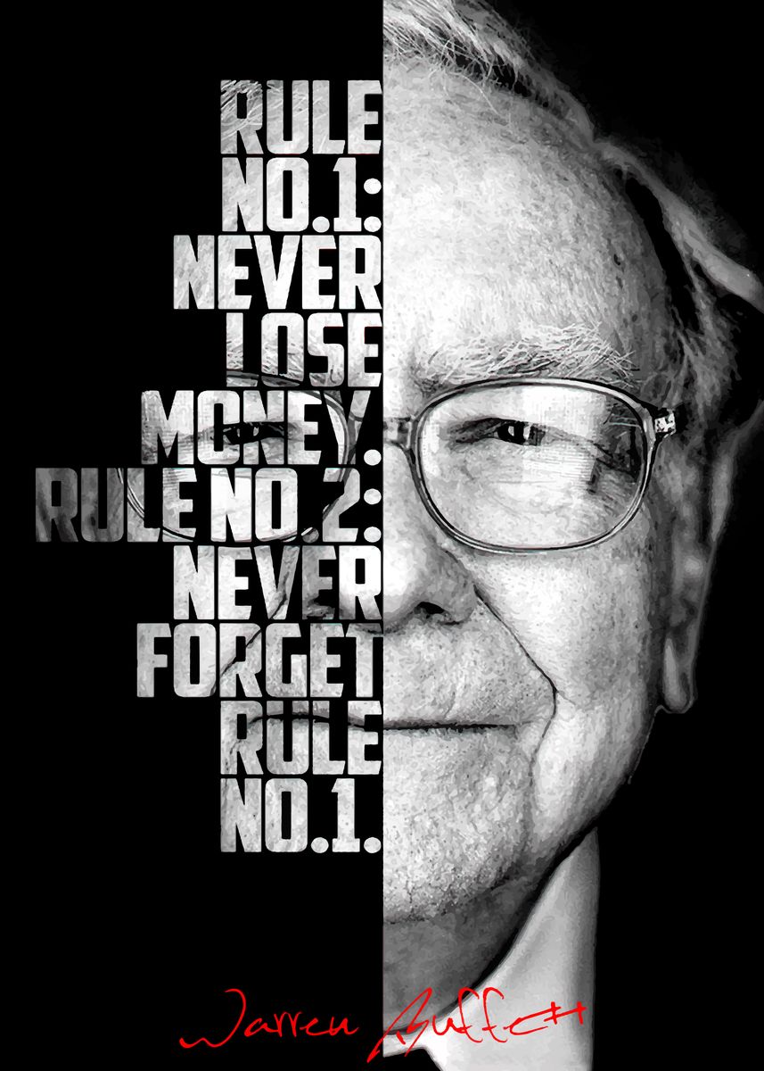 'Warren Buffett' Poster, picture, metal print, paint by BnWDesigner ...